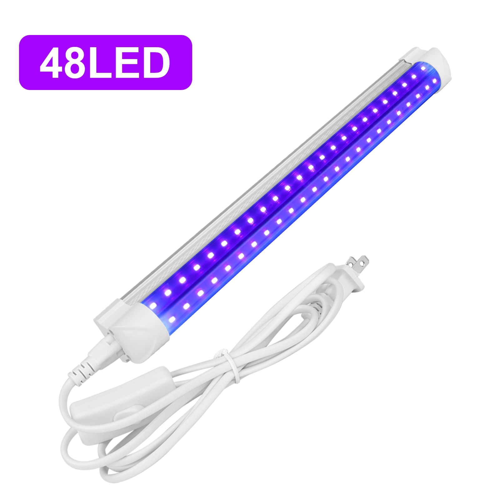 48LED UV BlackLight Fixtures Ultraviolet Lights Strip USB Lamp Bar DJ ...